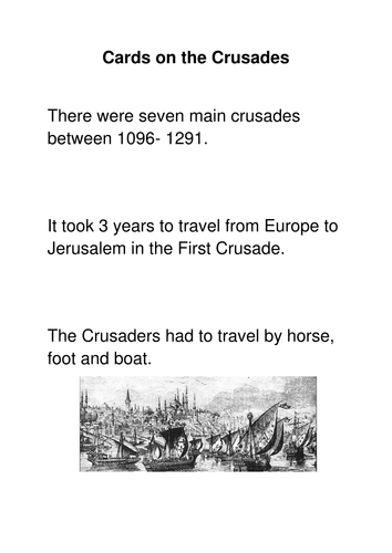 Islamic Civilisations and the Crusades | Teaching Resources