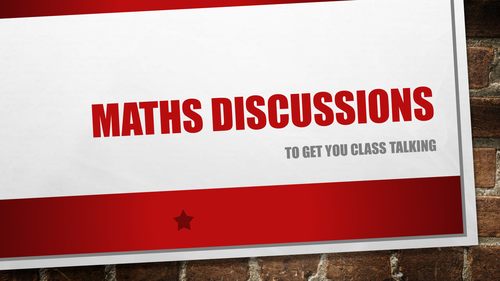 Maths discussion starters | Teaching Resources