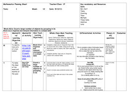 Year 1 Numeracy Planning- term 1,2 and 3. | Teaching Resources