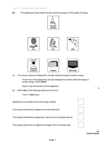 AQA Chapter 1 - Lesson 1 - Energy Systems | Teaching Resources AQA Chapter 1 - Lesson 1 - Energy Systems | Teaching Resources