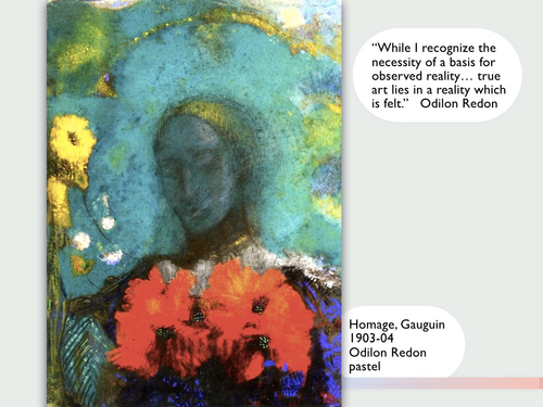 Odilon Redon Art History Symbolism Lithograph Pastel Oil - 188 Slides ...
