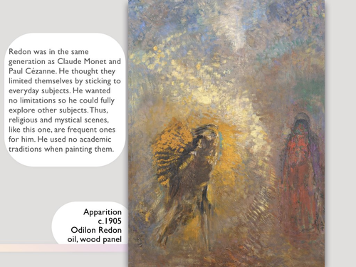 Odilon Redon Art History Symbolism Lithograph Pastel Oil - 188 Slides ...