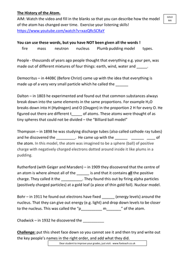 History of the atom, discovery of the nucleus, Thompson, Rutherford ...