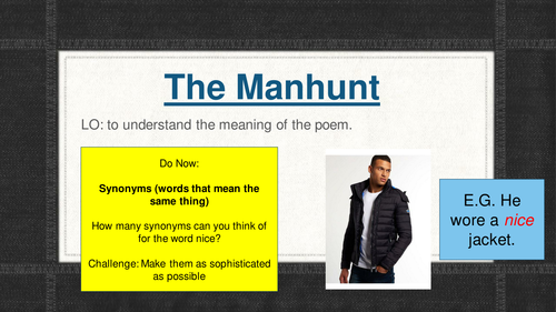 Introduction to poetry. Analysing 'The Manhunt' by Simon Armitage ...