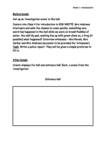 'Tuesday' (the picture book) writing project. | Teaching Resources