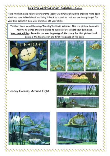 'Tuesday' (the picture book) writing project. | Teaching Resources