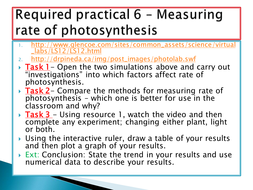 GCSE NEW SPEC - B8 - Photosynthesis - Required practical rate of ...