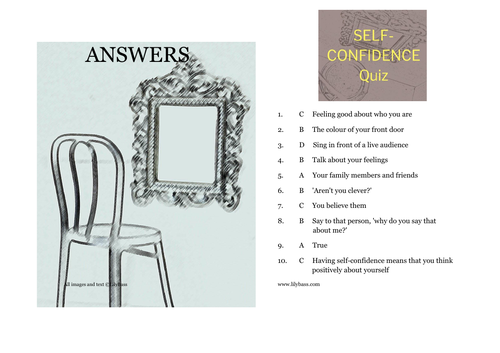 Self-confidence Quiz and Worksheet (UK) | Teaching Resources