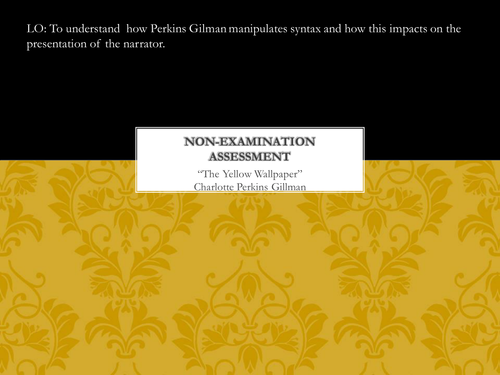 Series of Lessons on 'The Yellow Wallpaper' | Teaching Resources