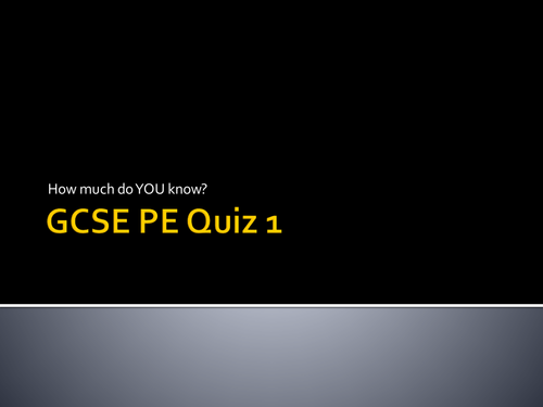 Revision GCSE PE | Teaching Resources