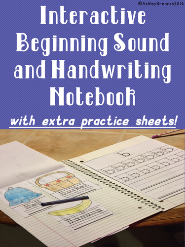 Beginning Sounds and Handwriting Interactive Notebook with Extra ...