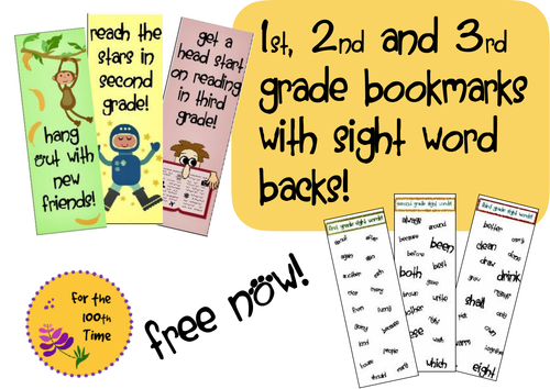 Bookmarks for 1st, 2nd, and 3rd graders! | Teaching Resources