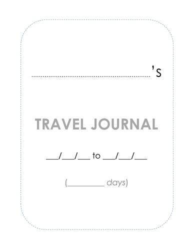 Travel journal for students | Teaching Resources