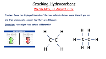 Cracking Hydrocarbons by joeshilly93 - Teaching Resources - Tes