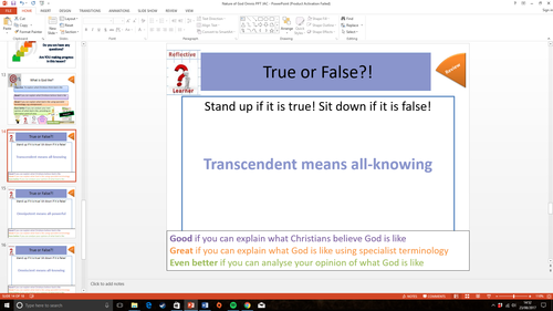 WJEC Eduqas Nature of God: Whole Lesson on 'What is God like ...