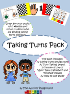 Social skills: Taking Turns Pack - Including Social Story, Visuals and ...