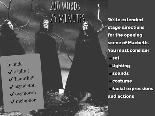 Macbeth Themed Writing Prompts | Teaching Resources