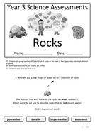 Year 3 Science Assessment: Rocks+ Revision Sheet/Poster | Teaching ...