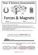 Year 3 Science Assessment: Forces and Magnets + Revision Sheet/Poster ...