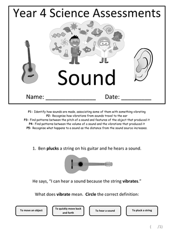Year 4 Science Assessment: Sound + Revision Sheet/Poster | Teaching ...