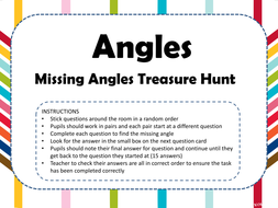 Missing Angles Treasure Hunt | Teaching Resources