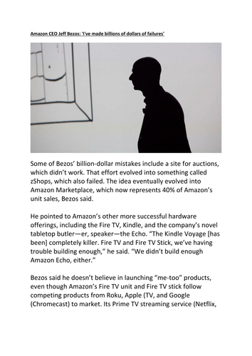 9609 CIE A2 Level Business Unit 6 Strategic Management | Teaching Resources