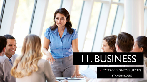 CIE iGCSE Business 0450 Unit 1 Understanding Business | Teaching Resources