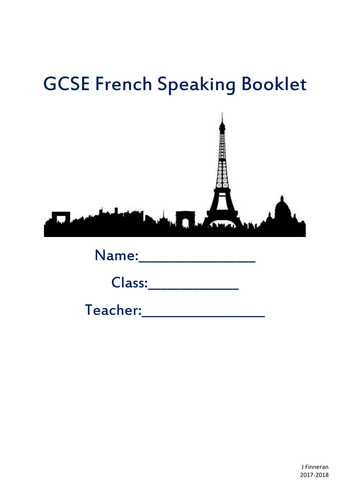 GCSE French speaking booklet 9-1 conversation questions | Teaching ...