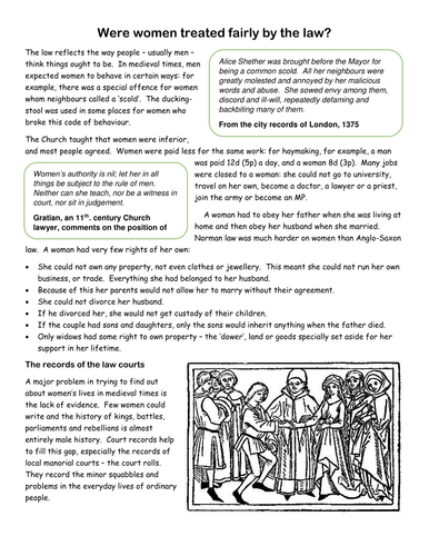 Crime and Punishment in late Medieval England (2-3 lessons) | Teaching ...