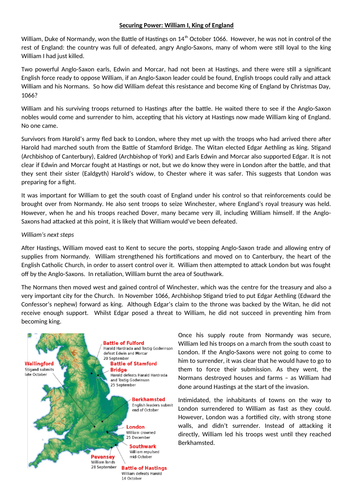 King William I's Consolidation of Power | Teaching Resources