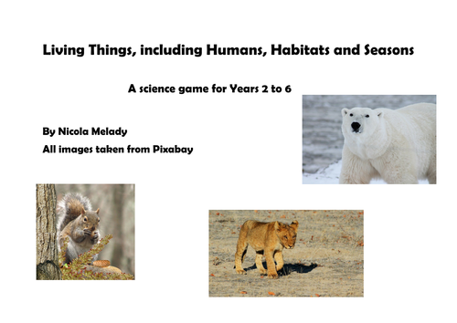 Living Things and their Habitats; Animals, including Humans; Seasonal ...