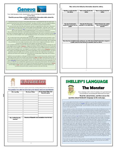 Frankenstein Comprehension Activities Booklet! | Teaching Resources