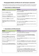 Photography self and peer assessment tables | Teaching Resources