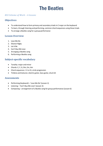 The Beatles | Teaching Resources