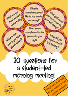 20 morning meeting questions! | Teaching Resources