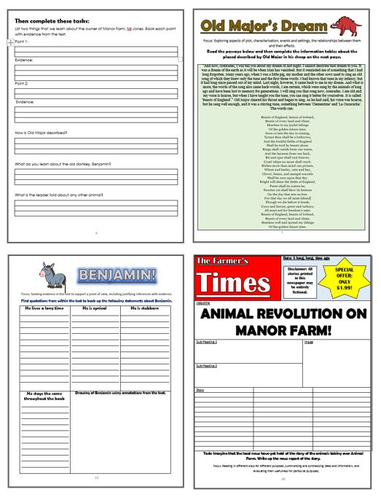 Animal Farm Comprehension Activities Booklet! | Teaching Resources