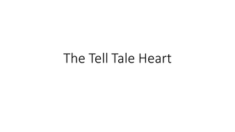 The Tell Tale Heart - Language and Structure | Teaching Resources