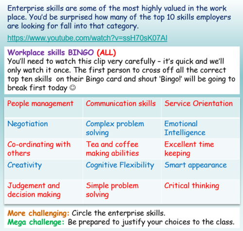 Careers - Work skills | Teaching Resources