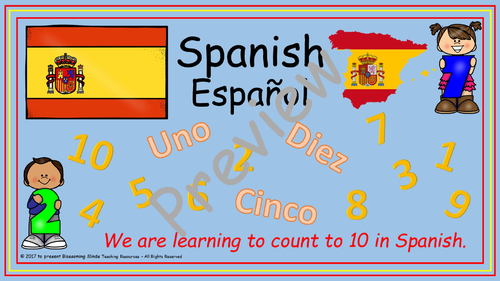 Spanish Numbers to 10 lesson and resources / los números | Teaching ...