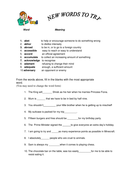 Cloze exercise sentences | Teaching Resources