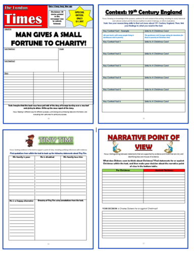 A Christmas Carol Comprehension Activities Booklet! | Teaching Resources