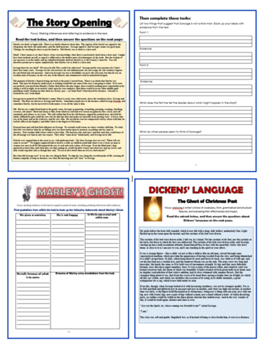 A Christmas Carol Comprehension Activities Booklet! | Teaching Resources