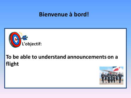 Air travel: In flight Announcements | Teaching Resources