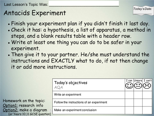 Science AQA whole lesson (pptx+pdf) for KS3 chemical reactions ...