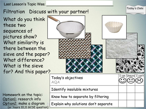 Science AQA whole lesson presentation (pptx+pdf) for KS3 chemical ...