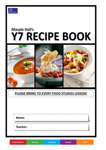Recipe book suitable for KS3: Year 7 | Teaching Resources