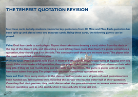 The Tempest Quotations Revision | Teaching Resources