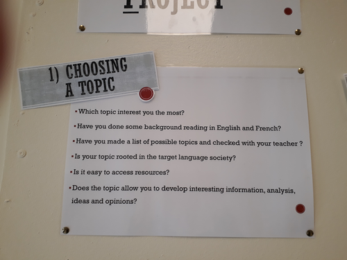 Individual Research Project- Classroom display- French A Level/ year 2 ...