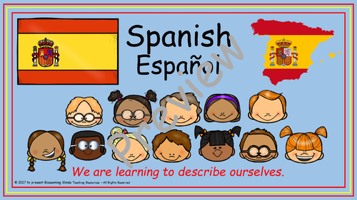 Spanish Eye and Hair Colour Lesson | Teaching Resources