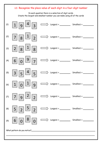 Year 3 and 4 Place Value Resource Pack | Teaching Resources